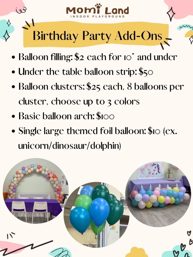 Party Decor Add-Ons – Momi Land